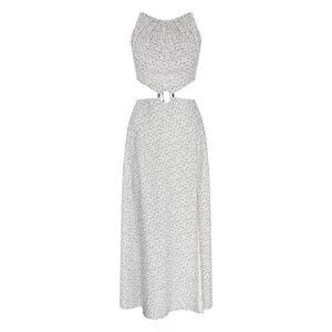 NAZLI CEREN Eloise Ring-embellished Cotton Dress - White