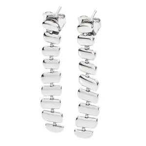 LUCY QUARTERMAINE Solid Sterling Egyptian Temple Long Earrings - Silver