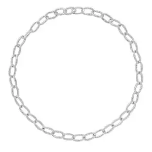 LUCY QUARTERMAINE Solid Sterling Linked Hula Necklace - Silver