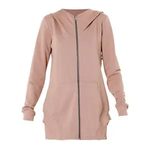 METAMORPHOZA Neutrals Long Zipper Hoodie - Beige