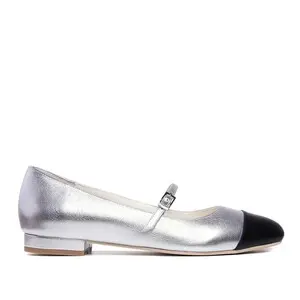 GINISSIMA Mimi Round Toe Mary-jane - Silver