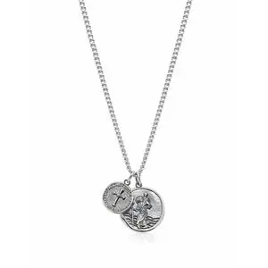 NIALAYA JEWELRY Saint Christopher Double Medallion