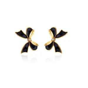 MILOU JEWELRY Bow Earrings - Black