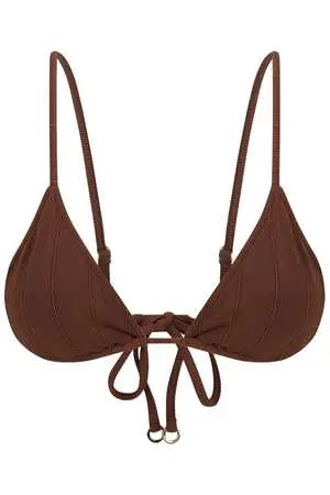FLOATING SWIM Fira Top Cappuccino Crinkle - Brown