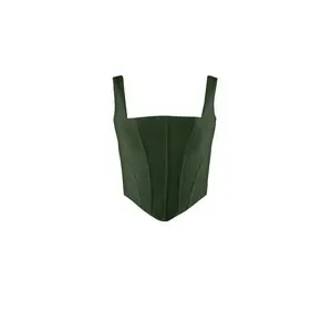 VESTIAIRE D'UN OISEAU LIBRE Kaki Cashmere Corset
