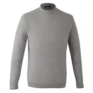DAVID WEJ Albert High Neck Jumper – Light - Grey