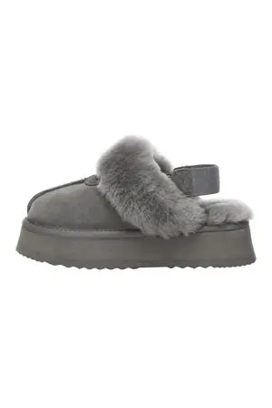 EVERAU AUSTRALIA Wagtail Removable Strap Platform Slippers - Grey