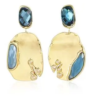 RARE MATTERS JEWELRY Gemstone Drop Earrings - Blue