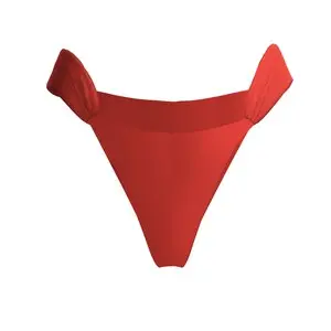 BLACKBOUGH SWIM Giana Ruched Cheeky Bottoms / Hot Gloss - Red