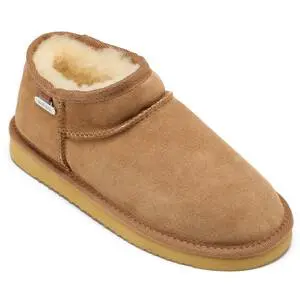 BEDROOM ATHLETICS Betty Double Faced Wool Mini Slipper Boots Chestnut