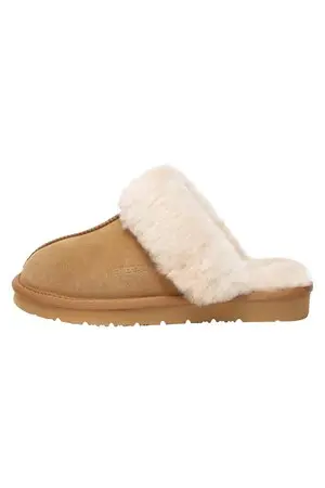 EVERAU AUSTRALIA Raven Slippers In Chestnut - Gold