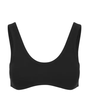 NUDEA The Organic Cotton Dip Front Bralette - Black