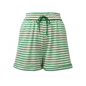 NOOKI DESIGN Talinn Towelling Striped Shorts Mix - Green