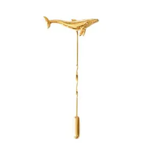 LEE RENEE Blue Whale Tie Pin – Twist Tie Pin - Gold