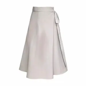 FROCK TALES Illusion Wrap Midi Skirt - Grey