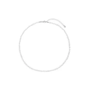 VANCHI Celia Micro Freshwater Pearl Choker Necklace - Silver