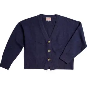 PORRIDGE KNITWEAR Cashmere Lucy Cardigan Navy - Blue