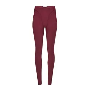 THE KOOZY Monroe Leggings In Burgundy - Red