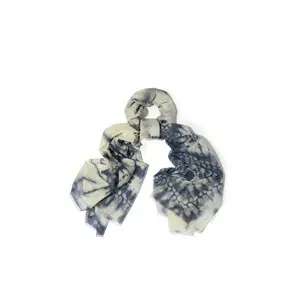 Saachi Tie Dye Printed Navy Scarf - Blue