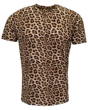 LORDS OF HARLECH Victor Leopard Wool Vneck Tee