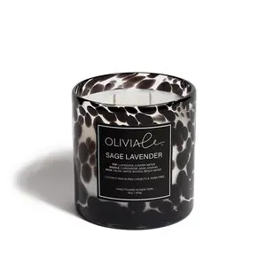 OLIVIA LE Sage Lavender Leopard Candle