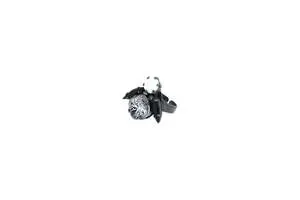 VICKISARGE The Spooky Bee Ring In Oxidised Silver White