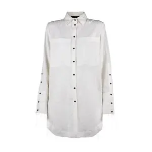 UNA BERZINA Off- Linen Oversized Shirt - White