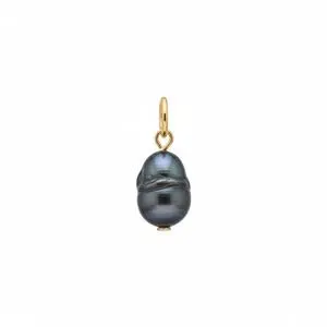 MHART Baroque Black Pearl Charm - Gold