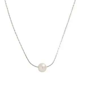 BERMUDA WATCH COMPANY Olivia Pearl Necklace - Silver