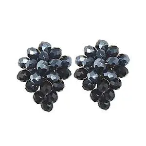 Fairchild Baldwin Pear Earrings Crystal Jet Black