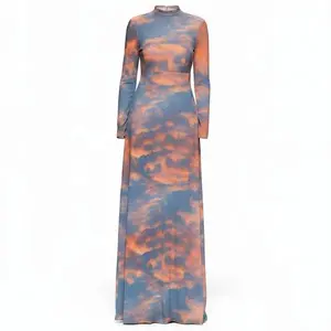 Chuks Collins Sunset Mesh Gown Sizzle Resort