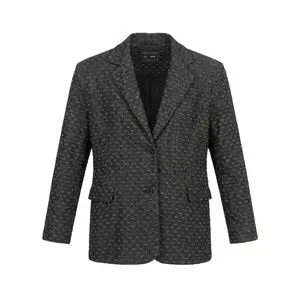 VIRAGO Kali Distressed Denim Blazer With Lining - Black