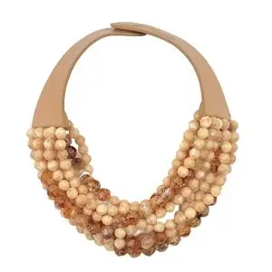 Fairchild Baldwin Neutrals Bella Grace Tortoise Camel Necklace - Brown