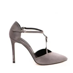 THE 5TH ELEMENT Freya T-strap Pumps In Suede - Grey