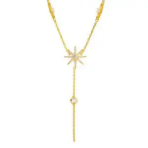 EBRU JEWELRY Stellar Radiance & Diamond Necklace - Gold