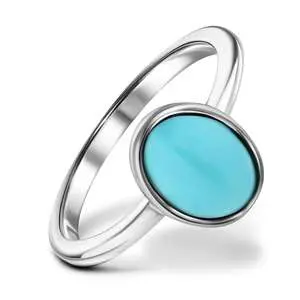 REJECTED HEARTS CLUB Blue / Silver Turquoise Silver Healing Stack Ring - Blue/silver