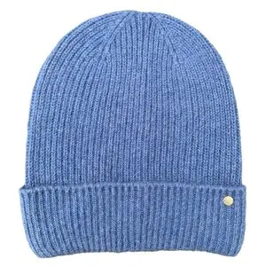 TIRILLM Holly" Rib Knitted Cashmere Hat - Blue