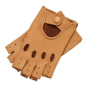 1861 GLOVE MANUFACTORY 1861 Glove Manufactory Rome Spring Deerskin Fingerless Driving Gloves Brown