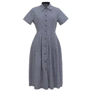 SMART AND JOY Printed Cotton Shirt Dress