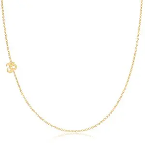 Maya Brenner Designs 14k Asymmetrical Charm Necklace Yellow Om - Gold