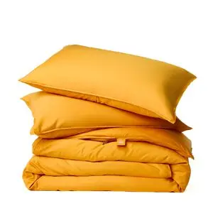 CANADIAN DOWN & FEATHER COMPANY Duvet Cover Set With Three Sided Zipper, Us King / Uk Super King Amber - Yellow