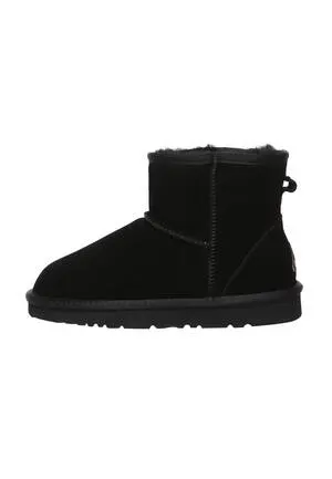 EVERAU AUSTRALIA Ostrich Leather Short Boots - Black