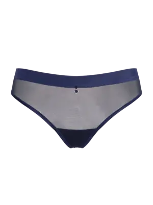 BONBON LINGERIE Coco Heart Ouvert Full Brief - Blue