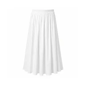 IZABELA MANDOIU Ivory Flowing Midi Skirt - White