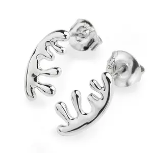 LUCY QUARTERMAINE Wave Studs - Silver