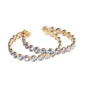 NATIVE GEM Eternal Love Hoops- Aquamarine - Blue