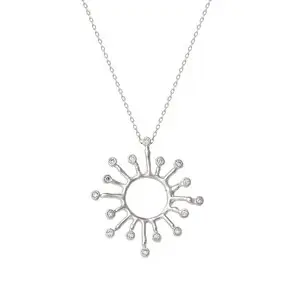 SPERO LONDON Sterling Sunburst Pendant Necklace - Silver