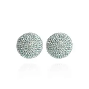 SAULE LABEL Gaia Glam Midi Earrings In Baby - Blue