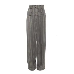 VESTIAIRE D'UN OISEAU LIBRE Double Waisted Trousers - Grey