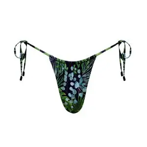 PLAYALUXE Waikiki Side-tie Bikini Bottom Palm - Green